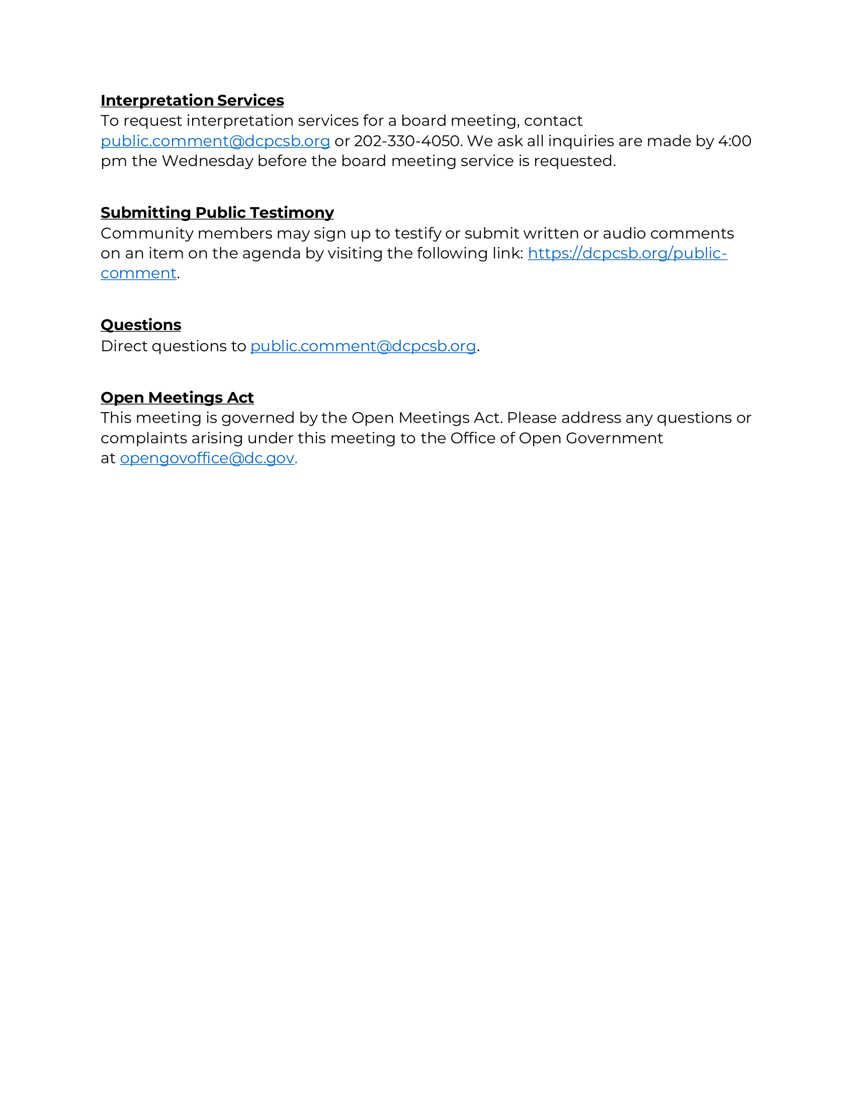 Board Meeting November 2024 Dc Pcsb